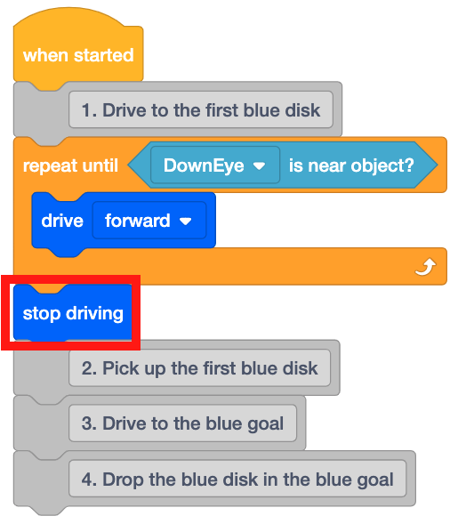 Vex Cs Unit 8 Moving Disks With Loops Lesson 3 Using Reported Sensor Feedback To Pick Up